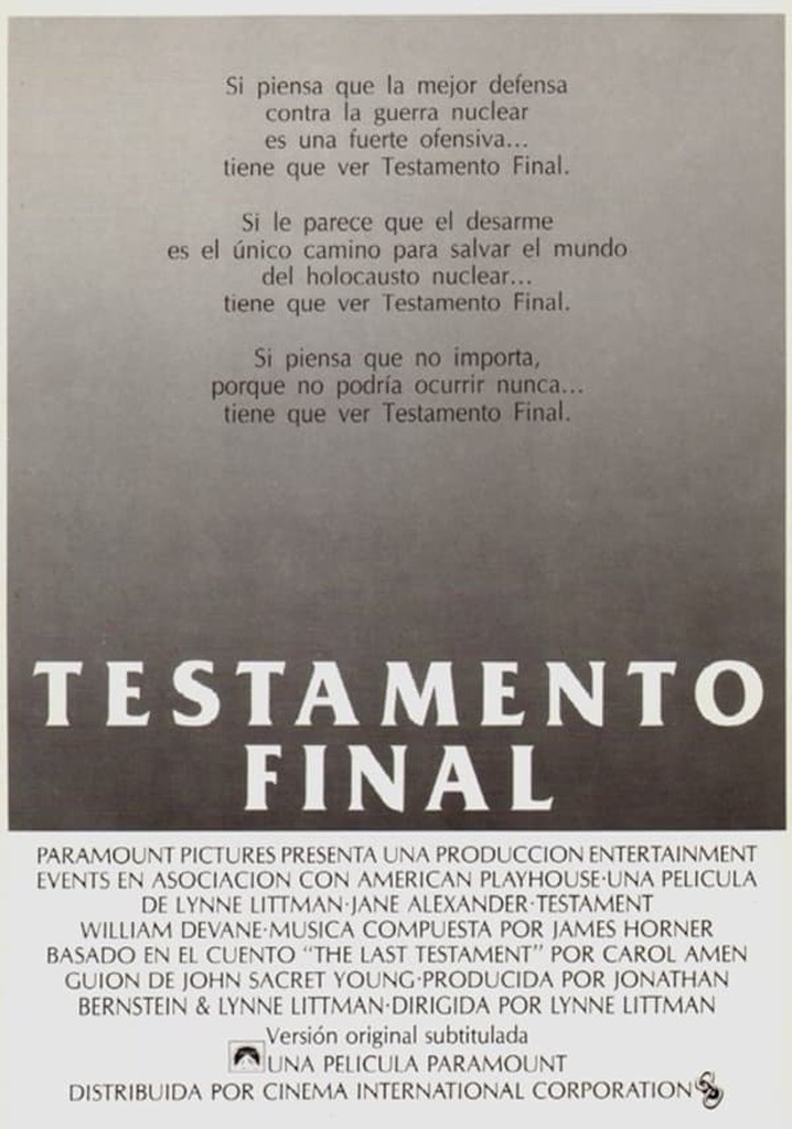 Testamento final - película: Ver online en español