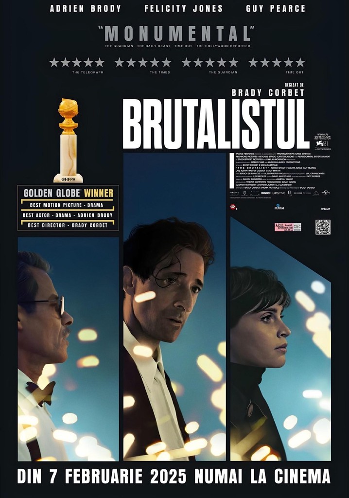 Brutalistul streaming: unde puteți urmări filme online?